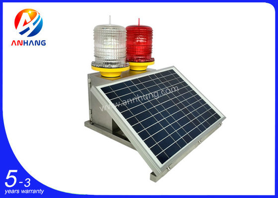 AH-MS/R GPS synchronizing Medium Intensity white LED Solar Aviation Obstruction Light