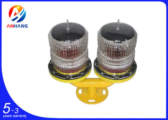AH-LS/T Solar powered LED double/twin aviation obstruction light/aircraft warning light