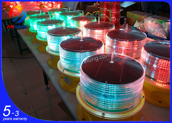 LED solar powered obstruction lamp/Solar aircraft warning lamp for monopole