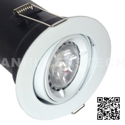 China GU10 Aluminium Centre Tilt LED Fire Rated Downlight - White Color