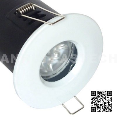 MR16 GU10 Aluminium Bathroom IP65 Fire Rated Downlight Fittings - White Color