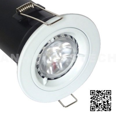 Die Cast Aluminium GU10 Fixed Fire Rated Downlight - White Color