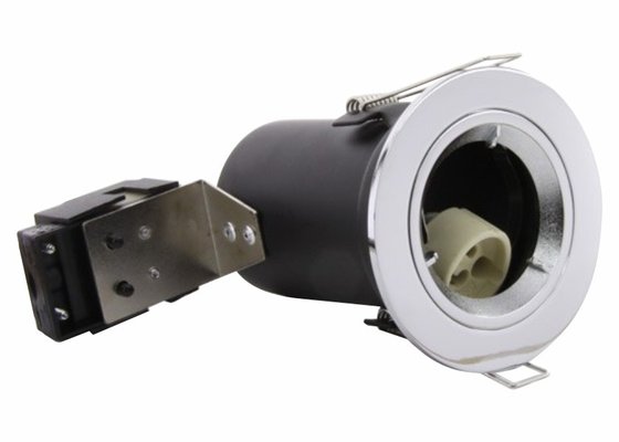 Fixed Recessed Fire Rated Downlight - GU10 LED Spotlights - White Nickel Chrome