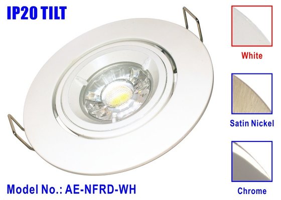 Aluminium GU10 G5.3 Centre Tilt Twist Lock Downlight Gimble - White Color