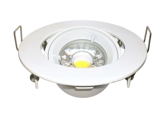 Aluminium GU10 G5.3 Centre Tilt Twist Lock Downlight Gimble - White Color