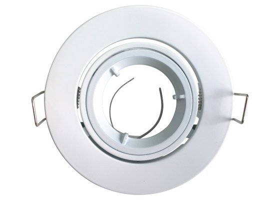 Aluminium GU10 G5.3 Centre Tilt Twist Lock Downlight Gimble - White Color