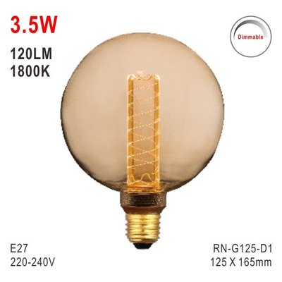 G125 Bulb, Deco Bulb, E27 LED Bulb, Fashionable Glass Bulb, Energy Saving Lamp