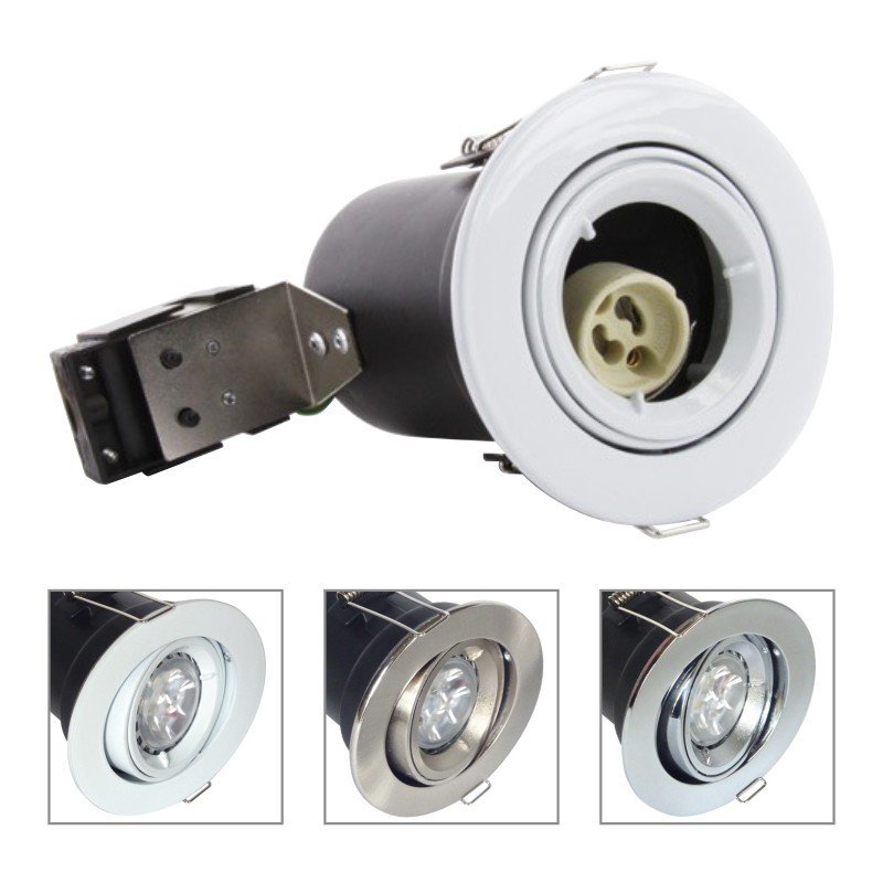 China GU10 Aluminium Centre Tilt LED Fire Rated Downlight - White Color