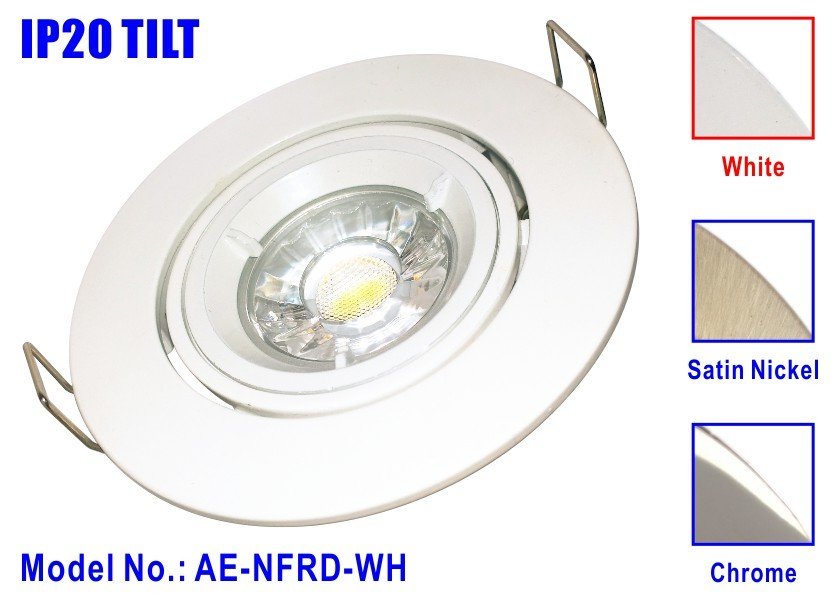 Aluminium GU10 G5.3 Centre Tilt Twist Lock Downlight Gimble - White Color