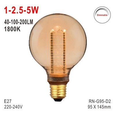 G95 Bulb, Deco Bulb, E27 LED Bulb, Fashionable Glass Bulb, Energy-saving Bulb