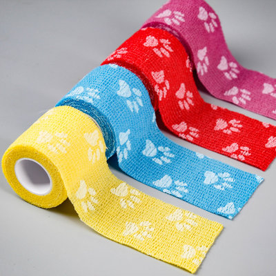 Colored Tensoplast Cotton Medical Compression Top Fabric High Crepe Adhesive Vet Wrap Cohesive Elastic Bandage