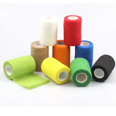 Free sample Pet wrap printed flexible fabric elastic vet wrap hoof cohesive tape veterinary bandage
