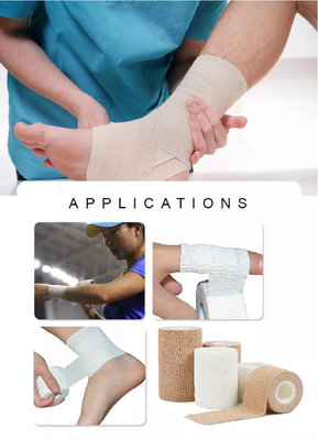 Free sample Pet wrap printed flexible fabric elastic vet wrap hoof cohesive tape veterinary bandage