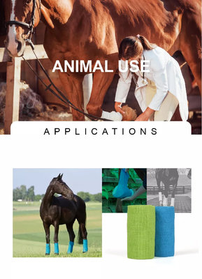 Free sample Pet wrap printed flexible fabric elastic vet wrap hoof cohesive tape veterinary bandage