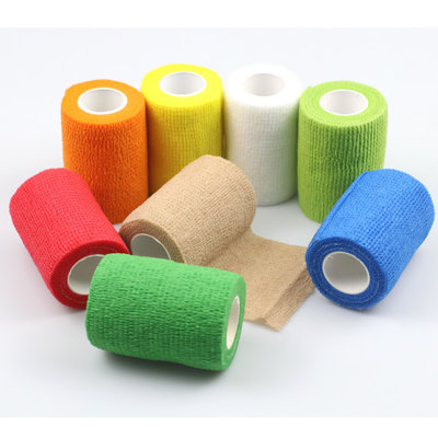 Medical orthopedic elastic waterproof bandages first aid cohesive bandage rolls supplier vet wrap