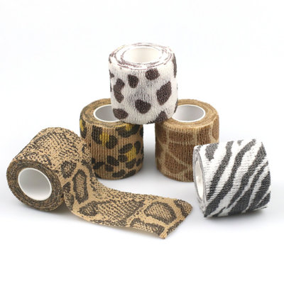 Bulk Wholesale Custom Logo Printing Medical Supplies Non Woven Easy Tear Self Adhesive Vet Wrap Cohesive Elastic Bandage