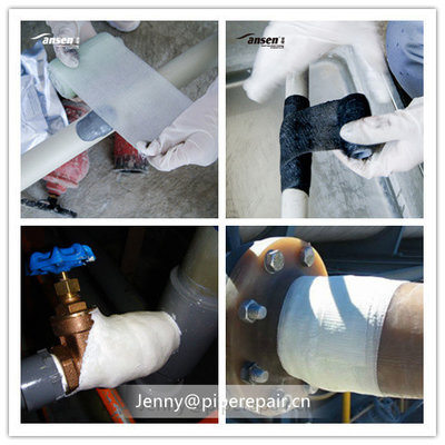 High Pressure Resistant Oil Gas Plumbing Pipe Repair Bandage Kit Water Activated Fiberglass Wrap Tape
