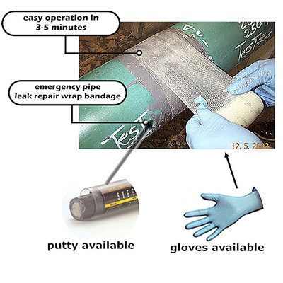 Water Plastic PVC Pipeline Wrap Repair Bandage Repair Pipe/Hose Clamp Industrial Pipe Repair Kit