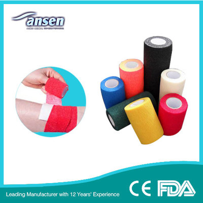 Hospital grade medical sports wound support dressing custom print colored self adhesive vet wrap cohesive elastic bandag