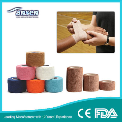 Hospital grade medical sports wound support dressing custom print colored self adhesive vet wrap cohesive elastic bandag