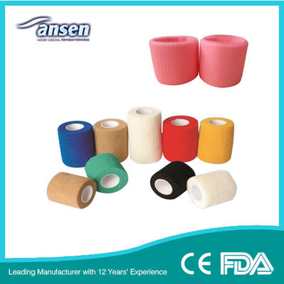 10cm x 4.5m (4"x5yards) horse supply self adhesive animal leg hoof wrap elastic cohesive horse bandage for horse race