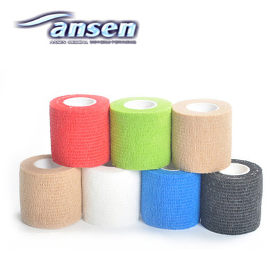 All colors cohesive vet wrap Supply Custom Bulk Wholesale Non Woven Cohesive bandages 10cm