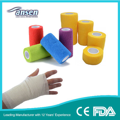 2022 no sticky to hair breathable and water resistant high elastic nonwoven cohesive bandage vet wrap elastic