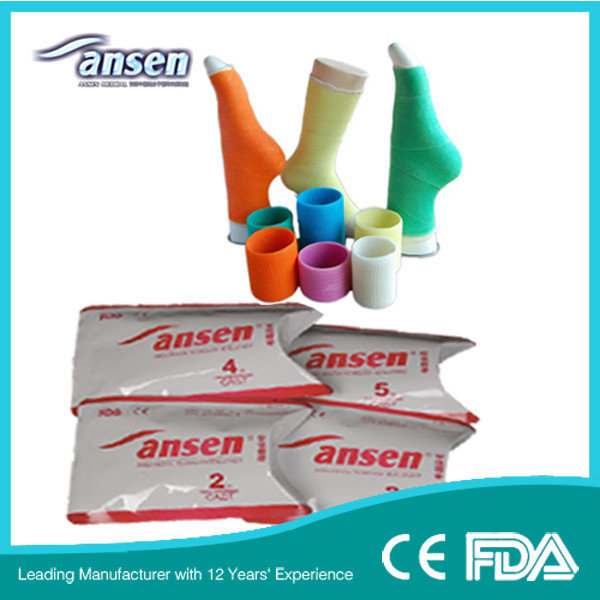 Orthopedic Water Activated Polyurethane Waterproof Leg Cast Protector Fiber Cast Tape
