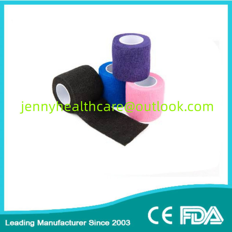 Medical orthopedic elastic waterproof bandages first aid cohesive bandage rolls supplier vet wrap