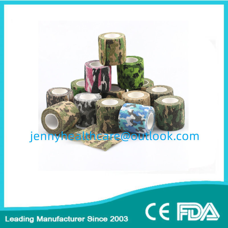 Cute Printed Non-Woven Self-Adhesive Bandage Pet Vet Wrap High Elastic Self Adhesive Wrap Cohesive Bandage For Cat Dog