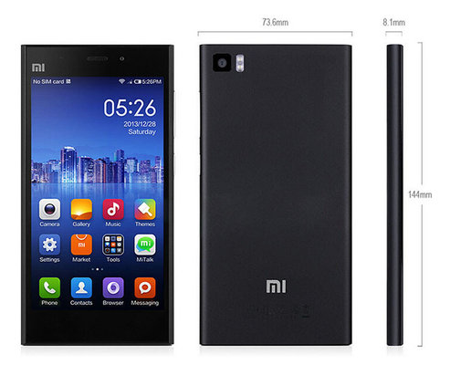 Original Xiaomi Mi3 M3 Qualcomm Quad Core Mobile Phones 2GB RAM 16GB ROM 5 inch 1080p