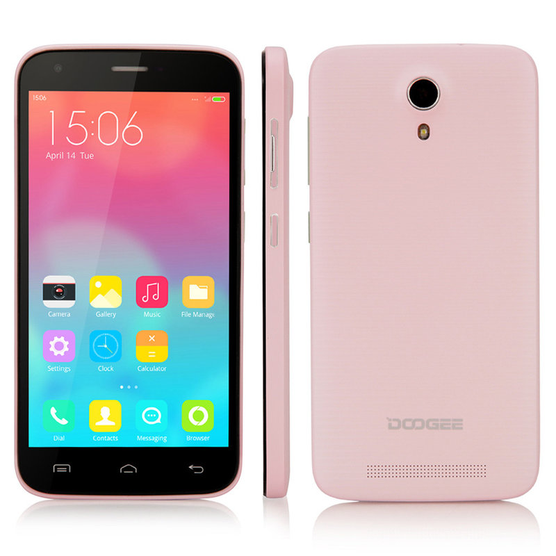 In Stock DG Y100 mobile phone 5.0inch 1280*720 1GB RAM 8GB ROM Android 4.4 Pink Color