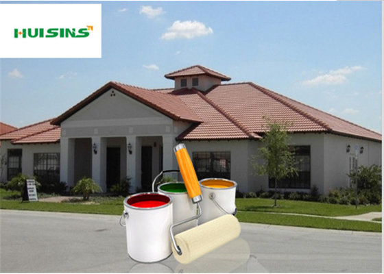 Water-based Exterior Wall Paint , Gloss Textured Stone Paint