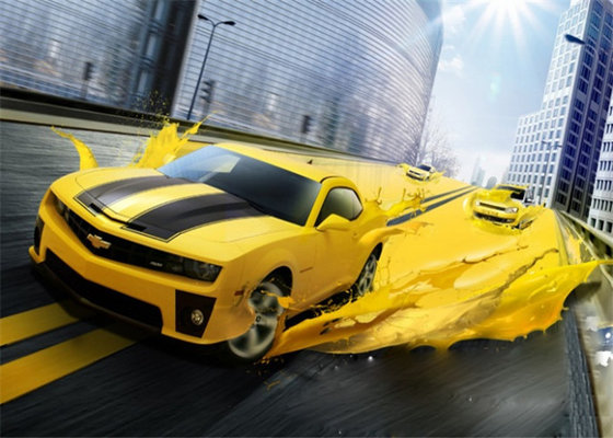 Yellow Pure Polyurea Elastomeric Automotive Spray Painting High Adhesive Strength