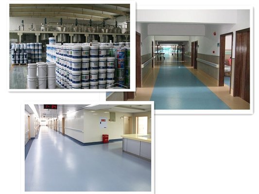 Hospital Environmental Friendly Industrial Floor Paint , Waterborne Epoxy Floor Coating