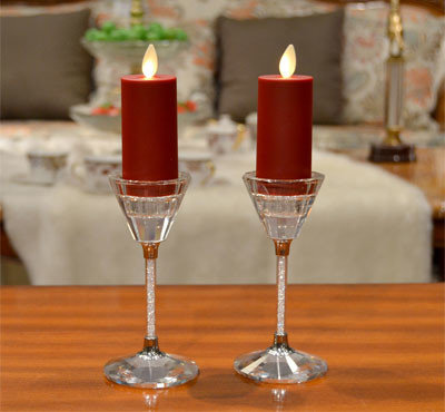 3 Inches Set Of 2 Plastic Fireless Votive Candle With Moving Flame