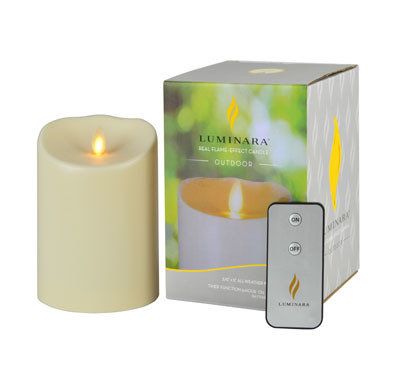 Outdoor Waterproof Plastic Led Moving Wick Flameless Led Candle With Timer And Remote