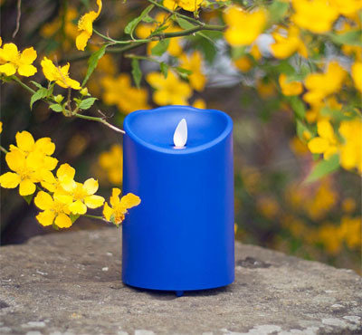 Outdoor Waterproof Plastic Led Moving Wick Flameless Led Candle With Timer And Remote