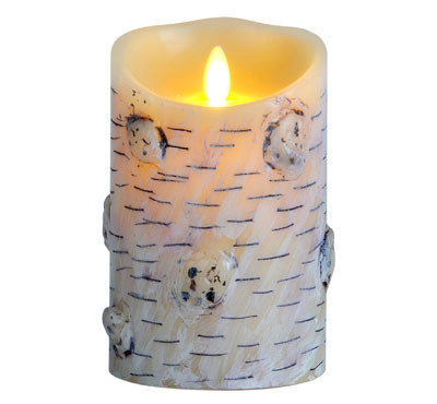 2-Key Remote Battery Operated Pillar Real Wax Scented Dancing Flame Simulation Led Artificial Tree Candle