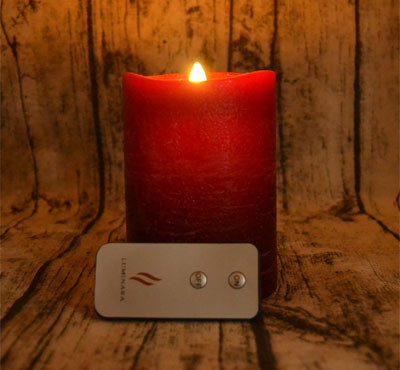 Led Frost Matte Water Ripple 3.5x5 Inch Flameless Moving Wick Pillar Candles