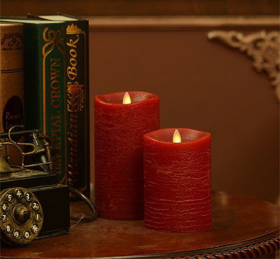 Led Frost Matte Water Ripple 3.5x5 Inch Flameless Moving Wick Pillar Candles