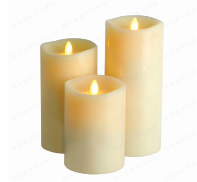 Led Flameless Moving Wick Led Pillar candles