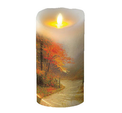Church Warm Light Saint Moving Wick Silkscreen Printed Led Candles Religious