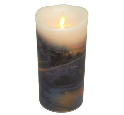 Church Warm Light Saint Moving Wick Silkscreen Printed Led Candles Religious