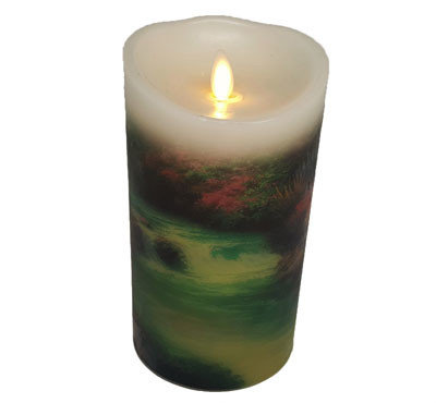 Church Warm Light Saint Moving Wick Silkscreen Printed Led Candles Religious