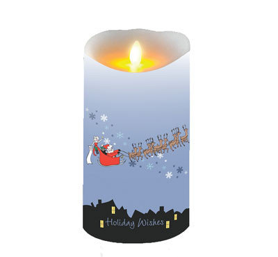 Church Warm Light Saint Moving Wick Silkscreen Printed Led Candles Religious
