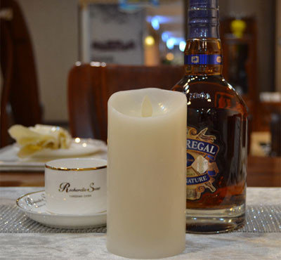 Led Remote Control Moving Flame LED Pillar Candle
