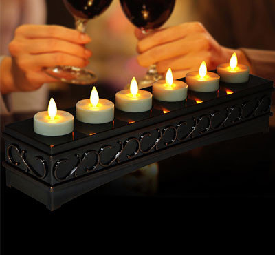 Remote Control Led Flameless Wireless Rechargeable Tealight Led Candle With Moving Flame
