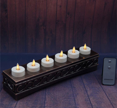 Remote Control Led Flameless Wireless Rechargeable Tealight Led Candle With Moving Flame