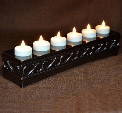 Remote Control Led Flameless Wireless Rechargeable Tealight Led Candle With Moving Flame